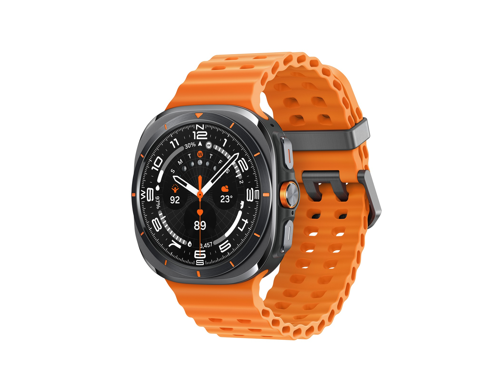 Смарт-часы Samsung Galaxy Watch Ultra LTE 47 мм, 1.5" AMOLED, черный титан/оранжевый