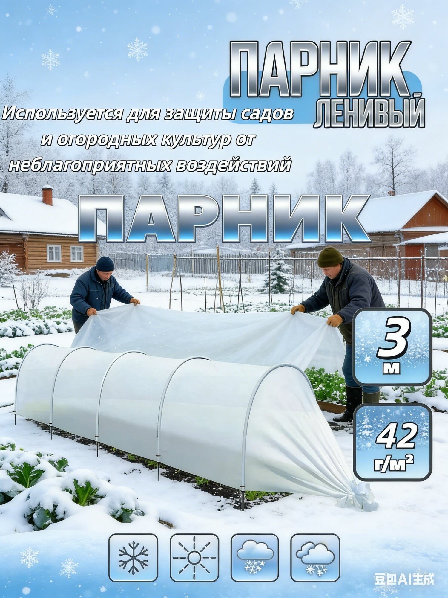 Теплица парник дачный для рассады чехол 3метра.