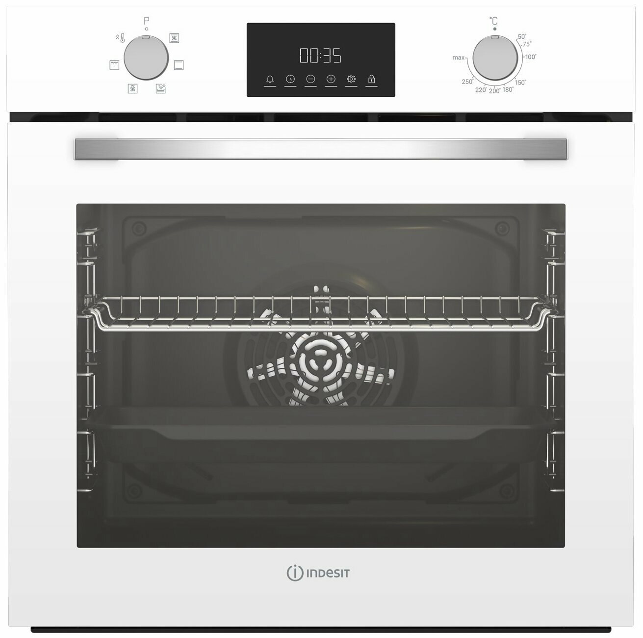 Духовой шкаф Indesit IBFTE 2434 WH, 6 режимов, подсветка, 72 литра