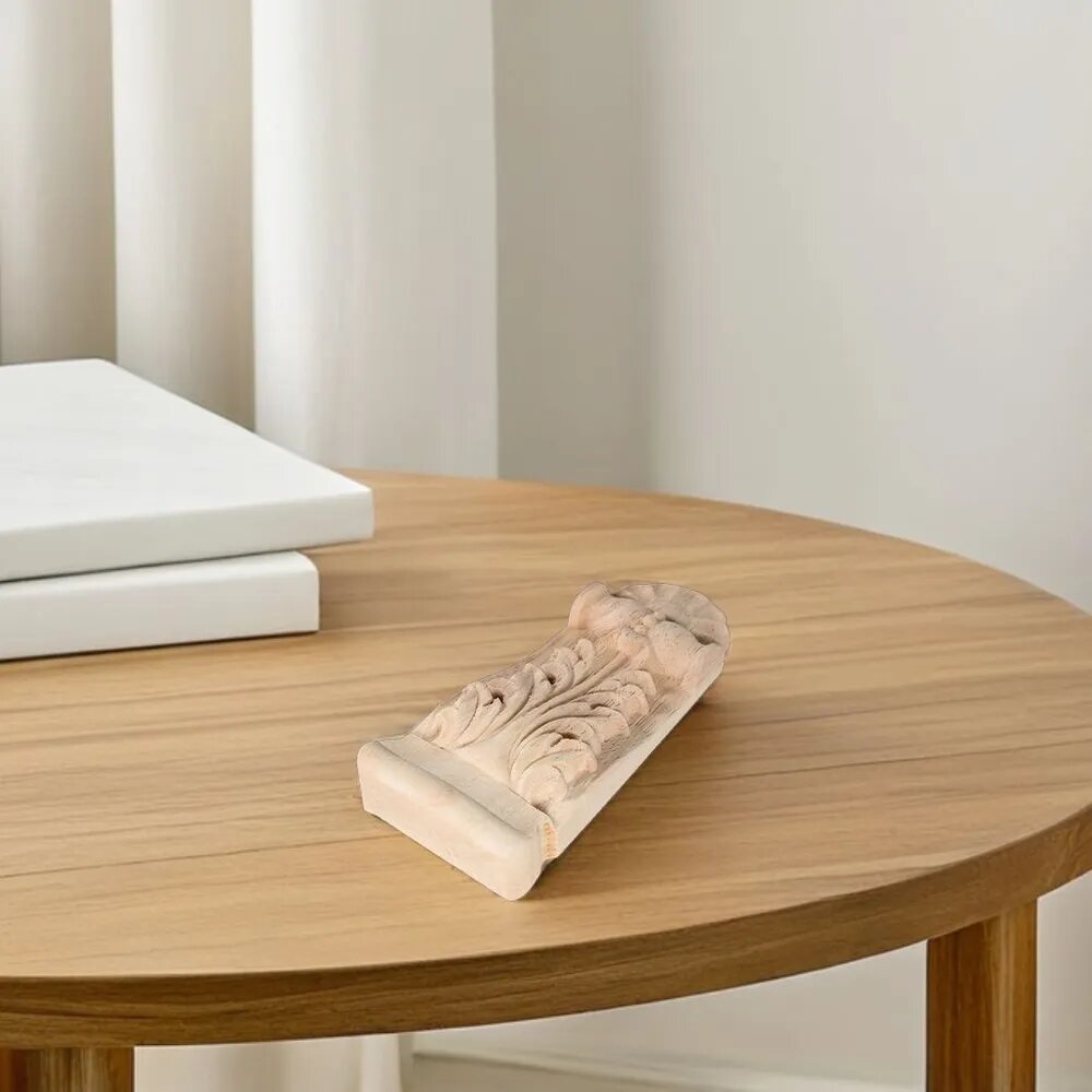 Кронштейн крепежный деревянный для декора дверей и окон, 124.56х54.36 мм, хаки