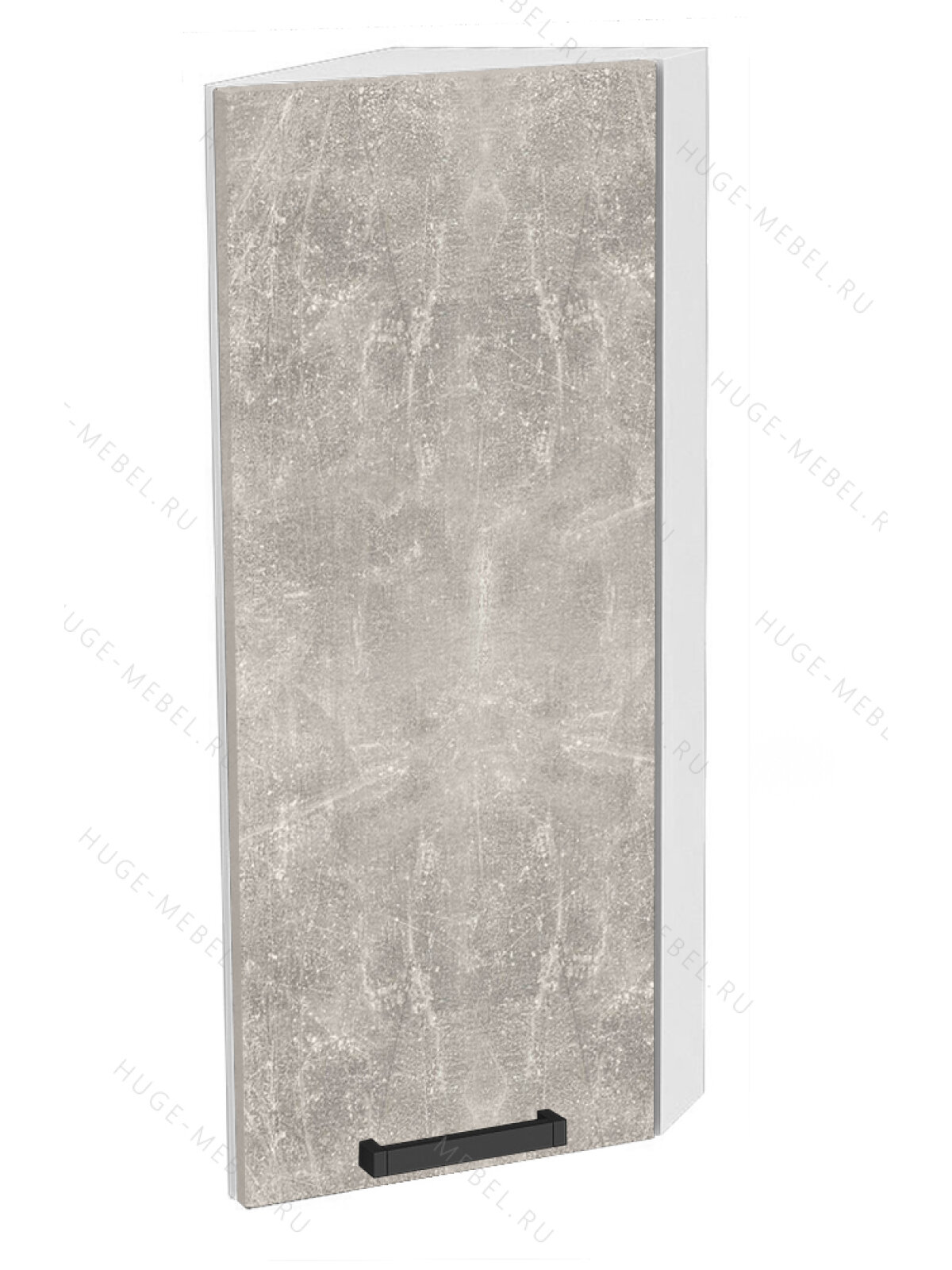 Торцевой шкаф кухонный верхний подвесной 300 Пасаденна (ателье светлое) Huge Mebel. Ширина 300 Высота 716. Модули кухонные верхние Huge Mebel. Ширина 300 Высота 716