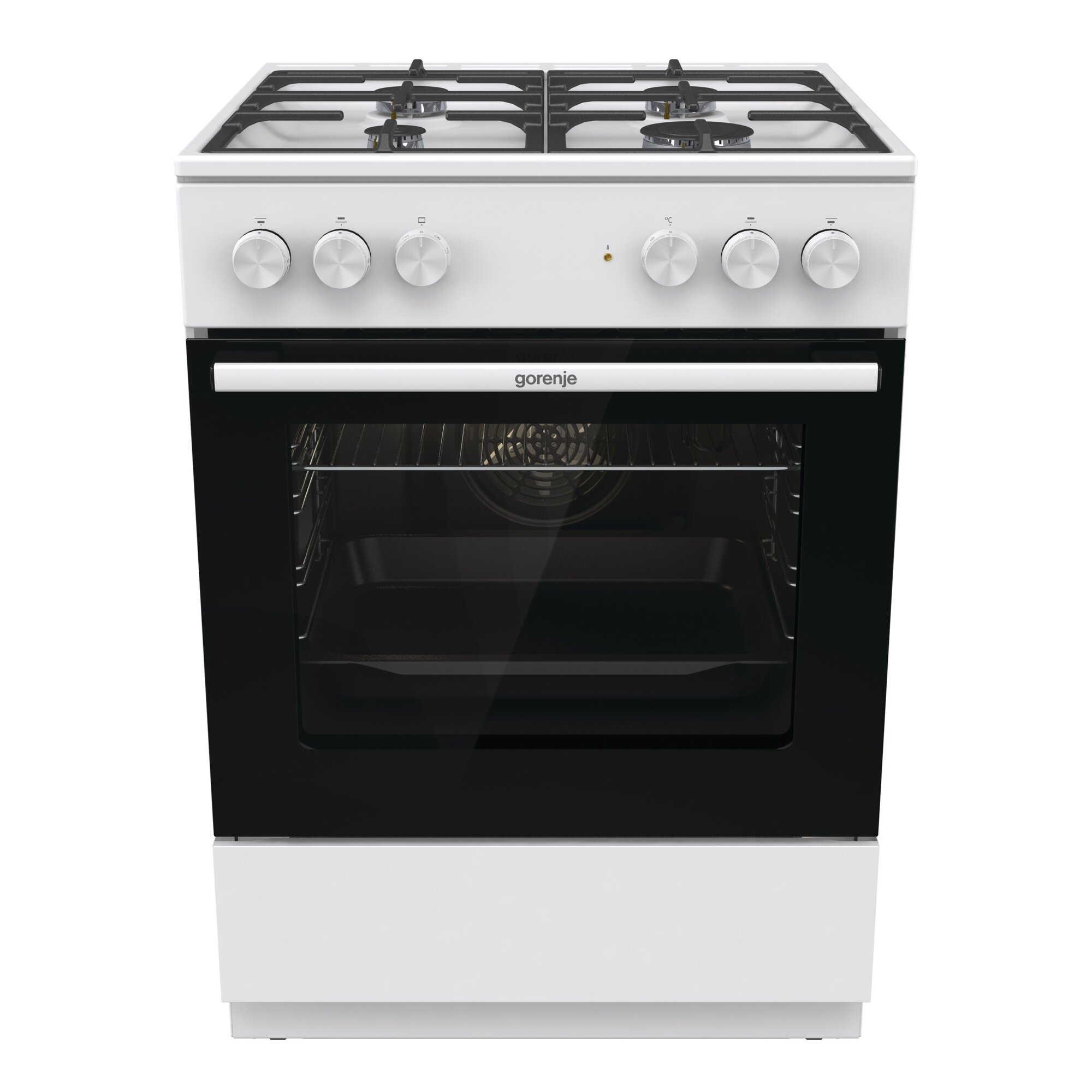 Комбинированная плита Gorenje GK6A40WFFM, Класс: А, 71 л, автоподжиг, чугунные решетки, белая