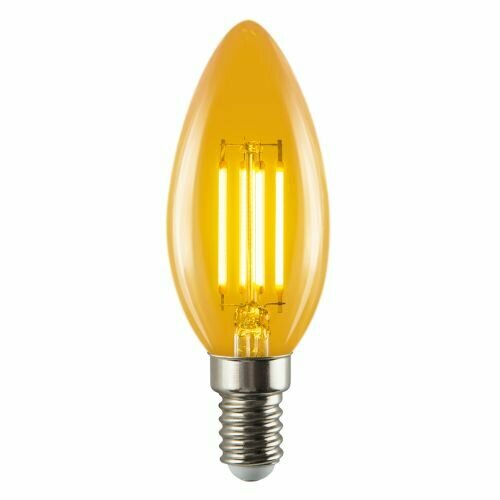 Светодиодная лампа Uniel Vintage LED-C35-5W/GOLDEN/E14 GLV21GO Форма «свеча», золотистая колба. Картон. ТМ