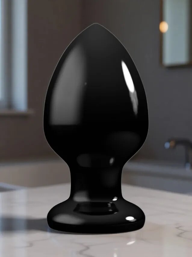 Анальная втулка Oriinocco XL, ПВХ, черный - 13 см.