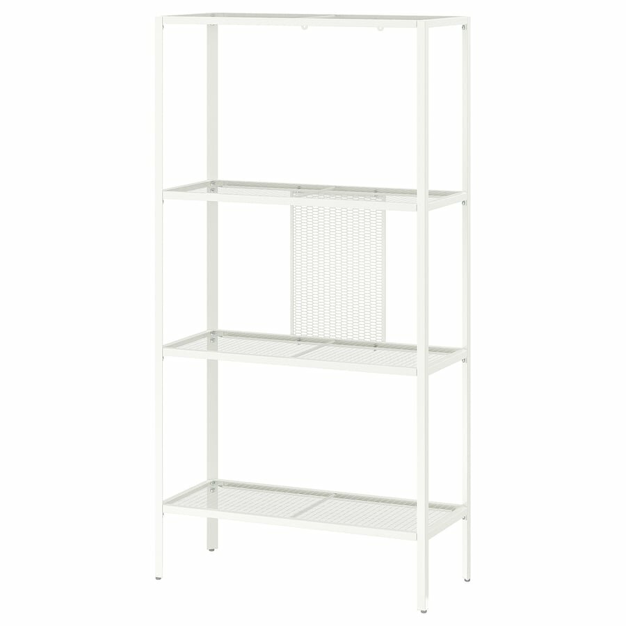Стеллаж 4 полки из стали IKEA BAGGEBO цвет белый 60х25х116 см 504.811.72