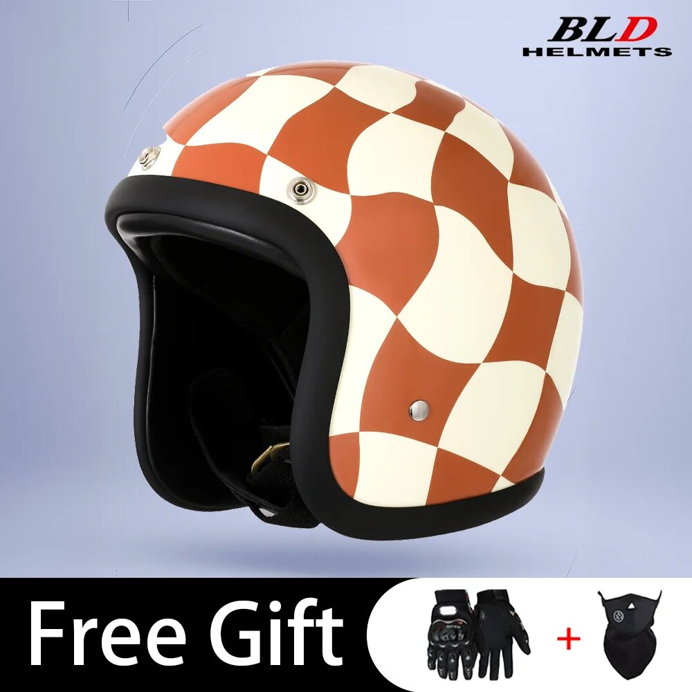 Мотошлем ретро BLD HELMETS, XL, Цвет: 11