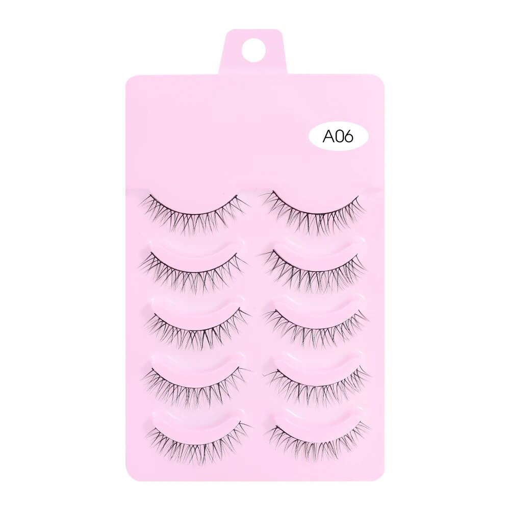 Натуральные лисьи ресницы DIY Наращивание ресниц 3D Натуральная черная полоса Накладные ресницы Пушистые мягкие перекрестные тонкие натуральные ресницы Макияж