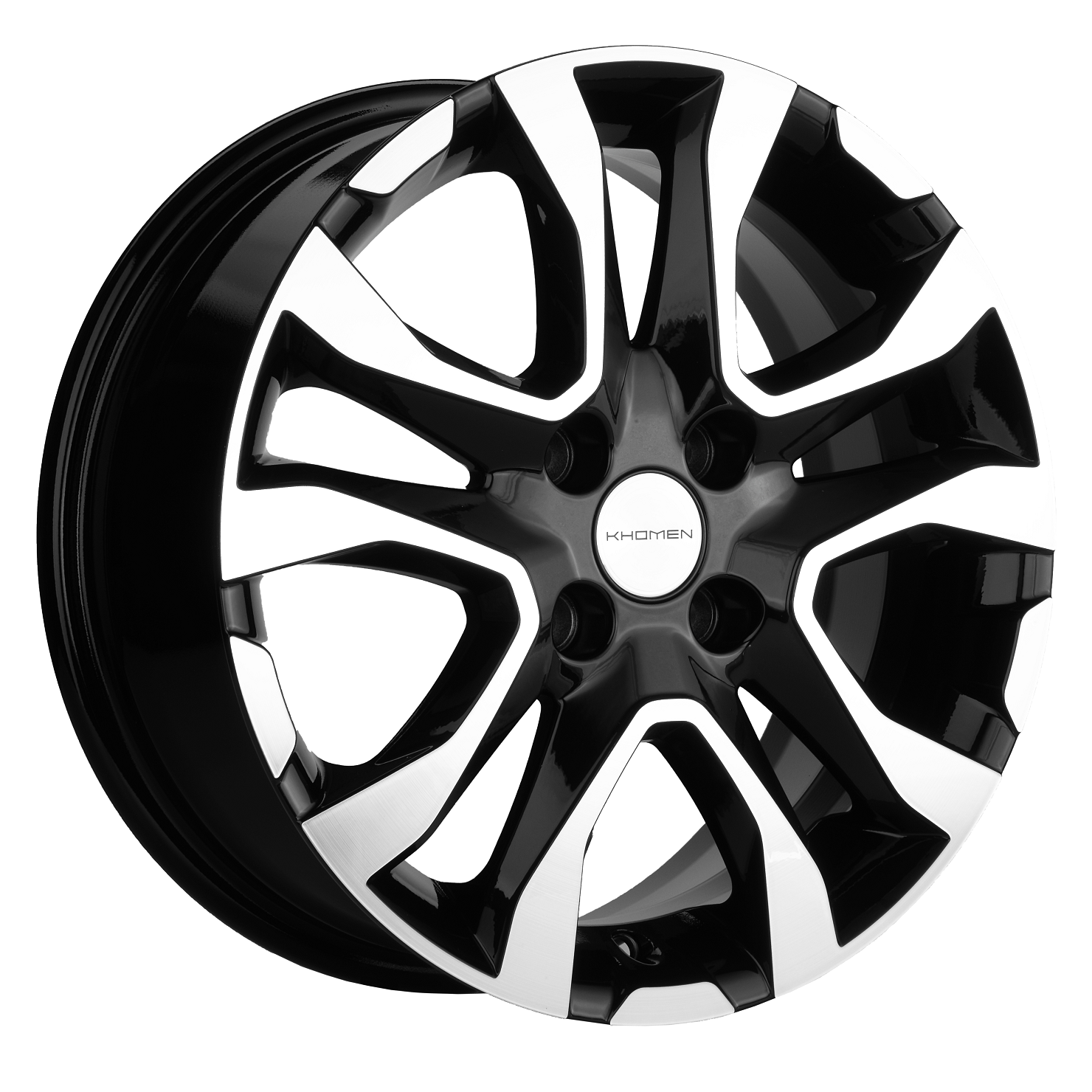 Диск автомобильный Khomen Wheels 1503 Logan Sandero 6x15 4x100 ET40 60,1 Black-FP