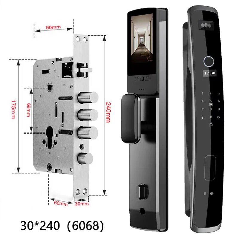 Wishome биометрический дверной замок D6S D6s-Gray-6068R