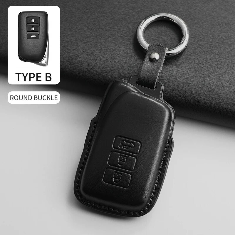 Чехол для ключей Lexus Black B1, Round Buckle