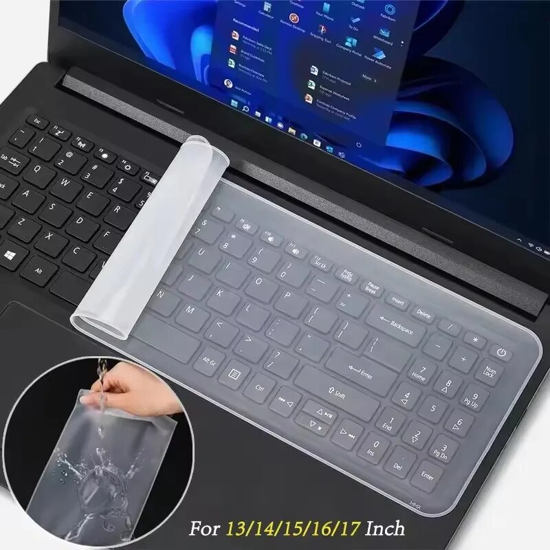 Силиконовый чехол для клавиатуры ноутбука 12 дюймов For 17 inch laptop