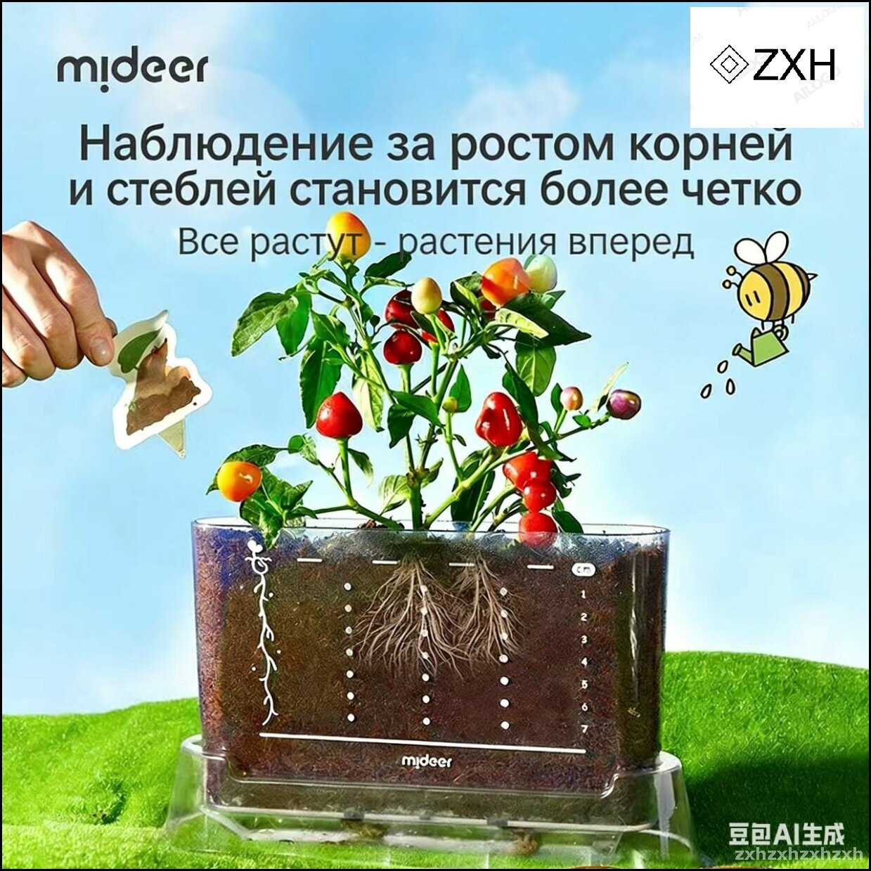 Набор "Мини-теплица", для экспериментов, ботаника, для детей от 3 лет, Обновленная вторая версия