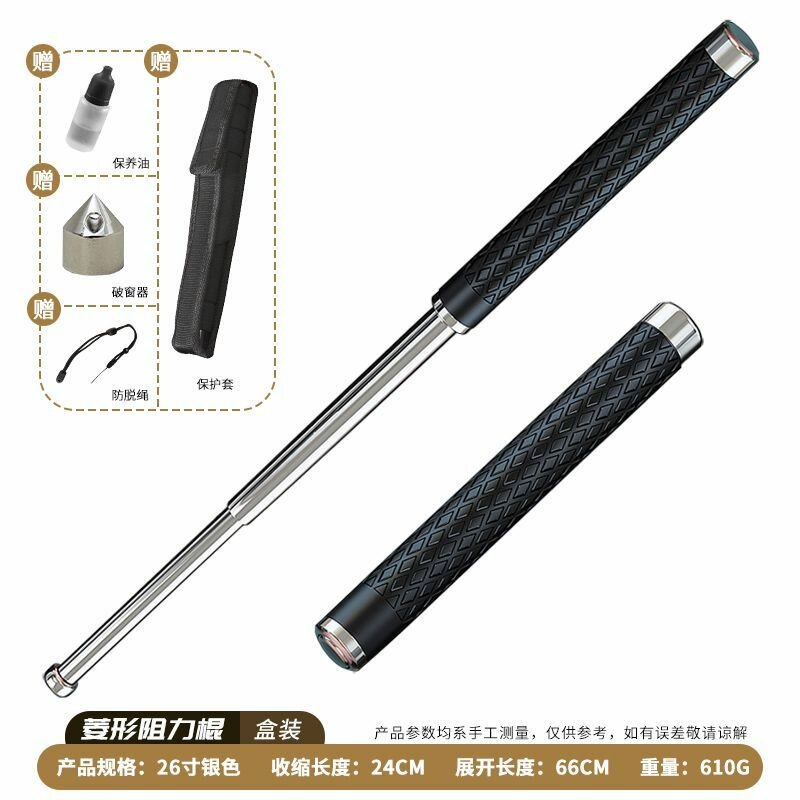 Okbo Автомобильный сплавной дубинок для разбивания окон, закалённая трехсекционная палка, законное средство самообороны, телескопическая палка, портативное средство для самозащиты.