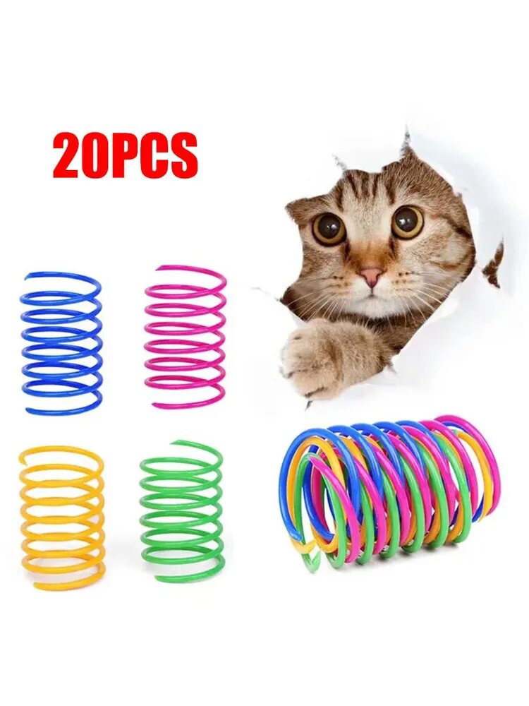 Игрушки для кошек Широкая прочная сверхпрочная спиральная пружина Pet