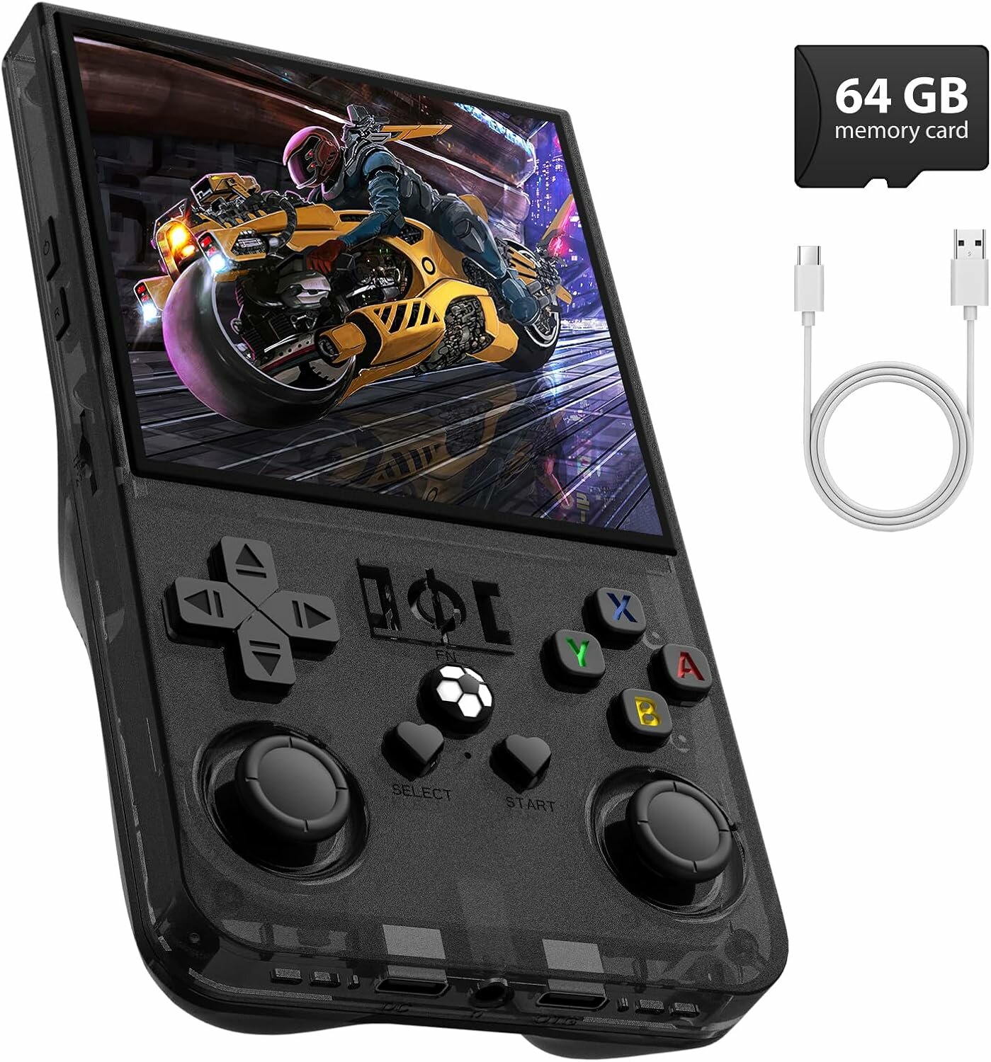 Ретро-портативная игровая консоль R36MAX, 4,0-дюймовая ретро-консоль с памятью 64 ГБ