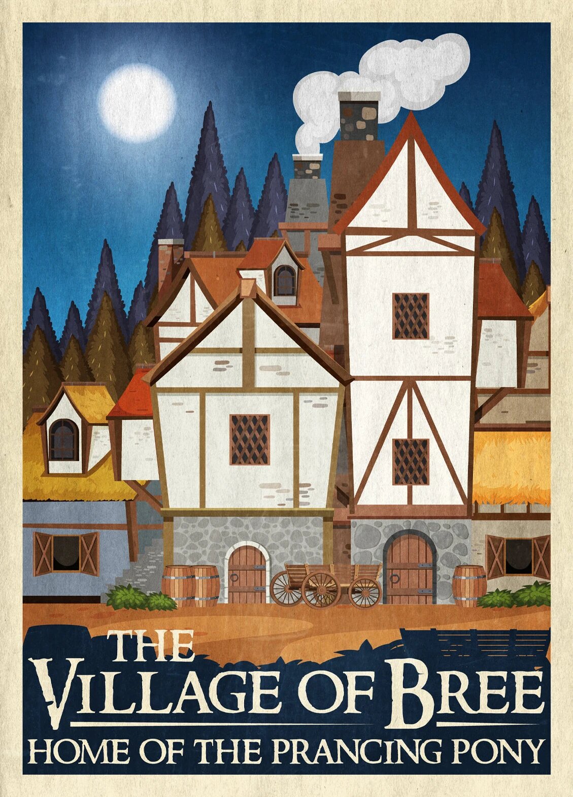 Настенный print "Bree Village" 20x30см, DM6-11
