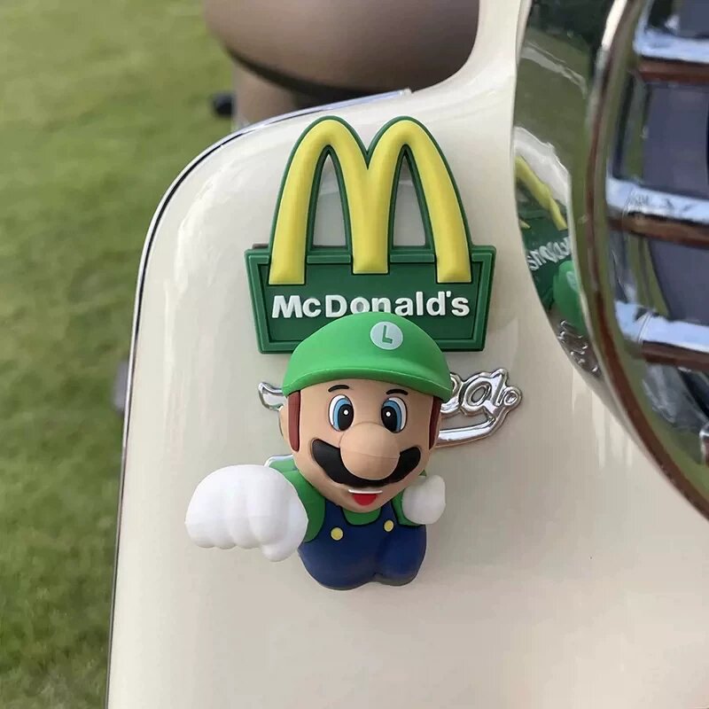 Зеленый McDonald's M-Логотип и зеленый Мария наклейка набор для ветрового стекла мотоцикла Honda NS150LA