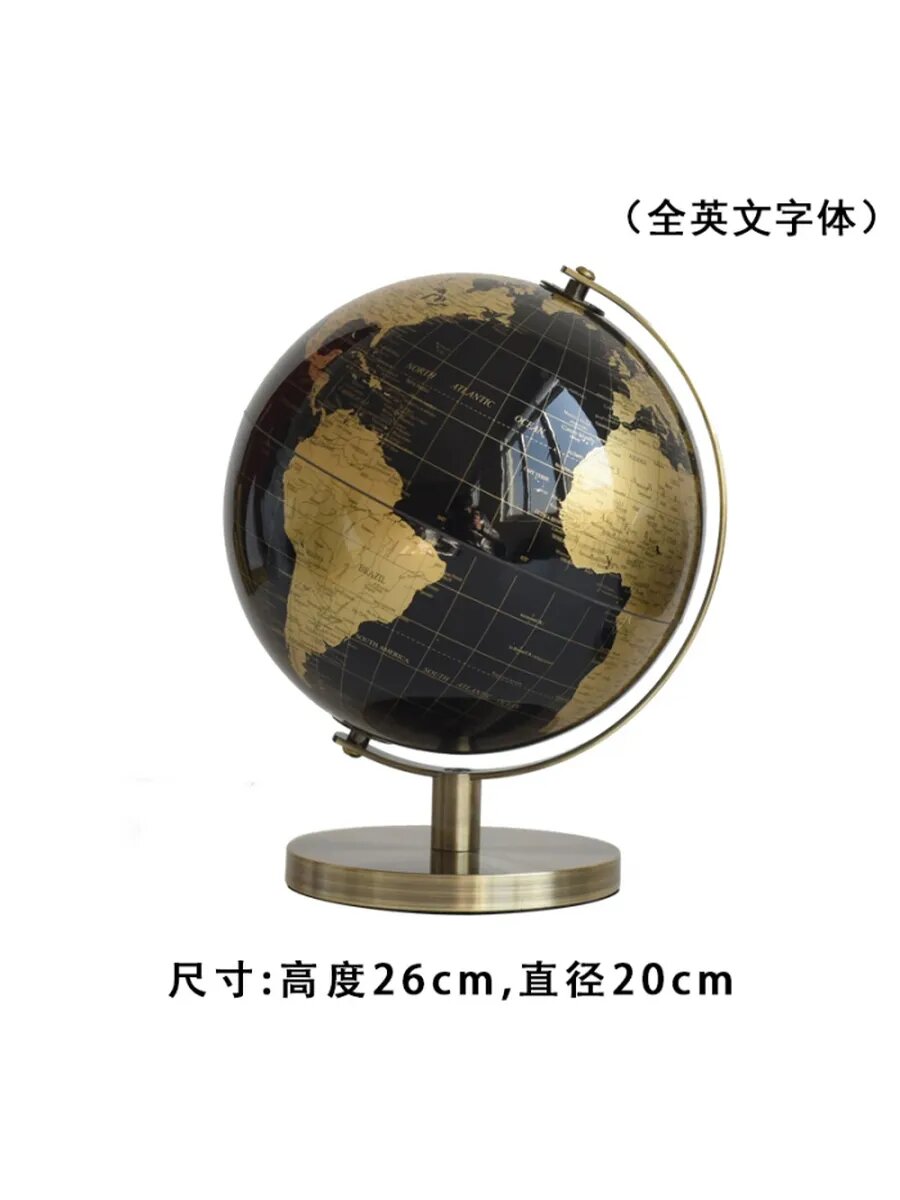 Шар-орнамент 26см, золото, металл, PP, для учебы