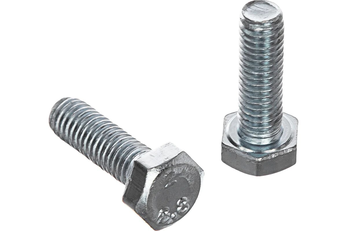 Болт DIN933 Gigant М6x20 оцинкованный с шестигранной головкой, класс 8.8, длина 20 мм, 80 шт.