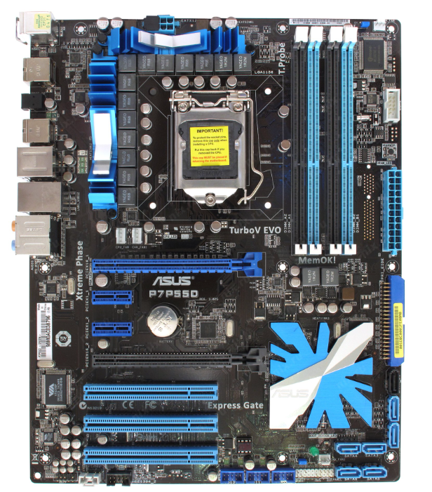 Материнская плата ASUS P7P55D LGA1156 4*DDR3 форм фактор ATX