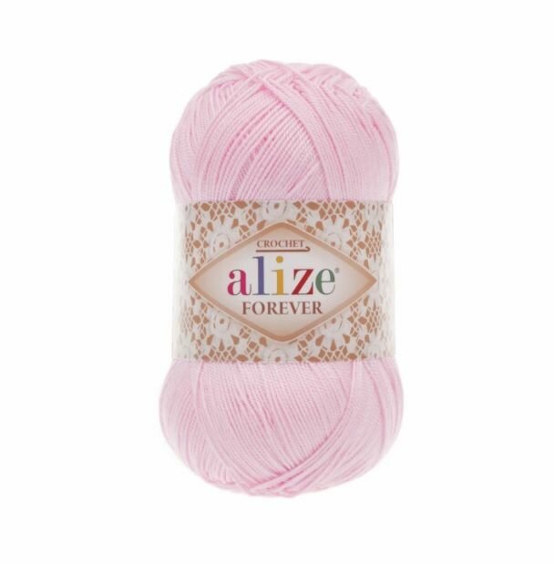 Пряжа Alize Forever 185 (5 мотков по 50г/300м) нежно-розовый