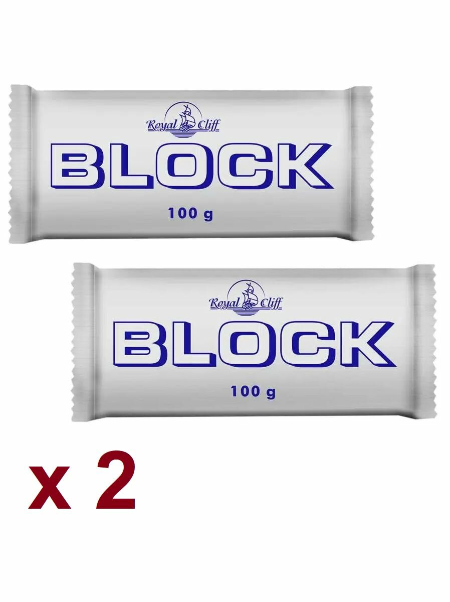 Шоколадная плитка кондитерская Royal Cliff "BLOCK" 100гр * 2 упак