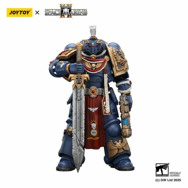 Подвижная фигурка JOYTOY Warhammer 40K 1/18 Action Figures Ultramarines Relic Primus Armour with Plasma Pistol and Combat Blade