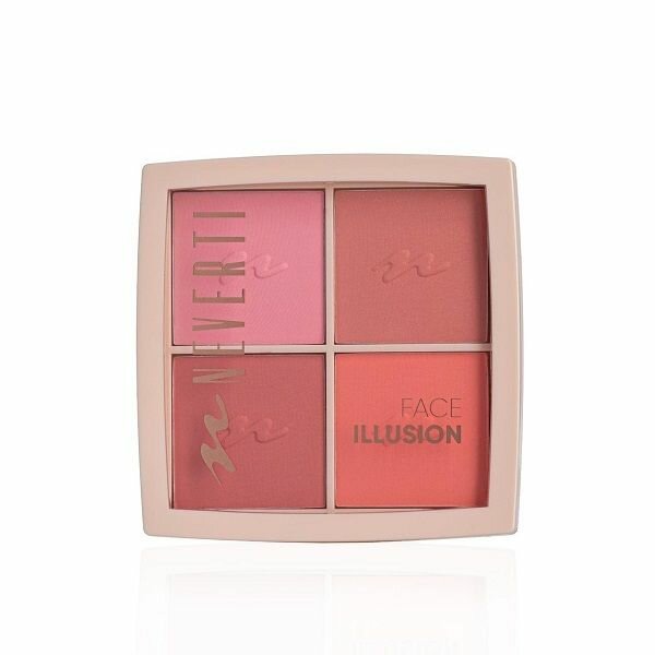 Румяна Neverti Палетка 4-х цветная Face Ullusion Blush NP207-001