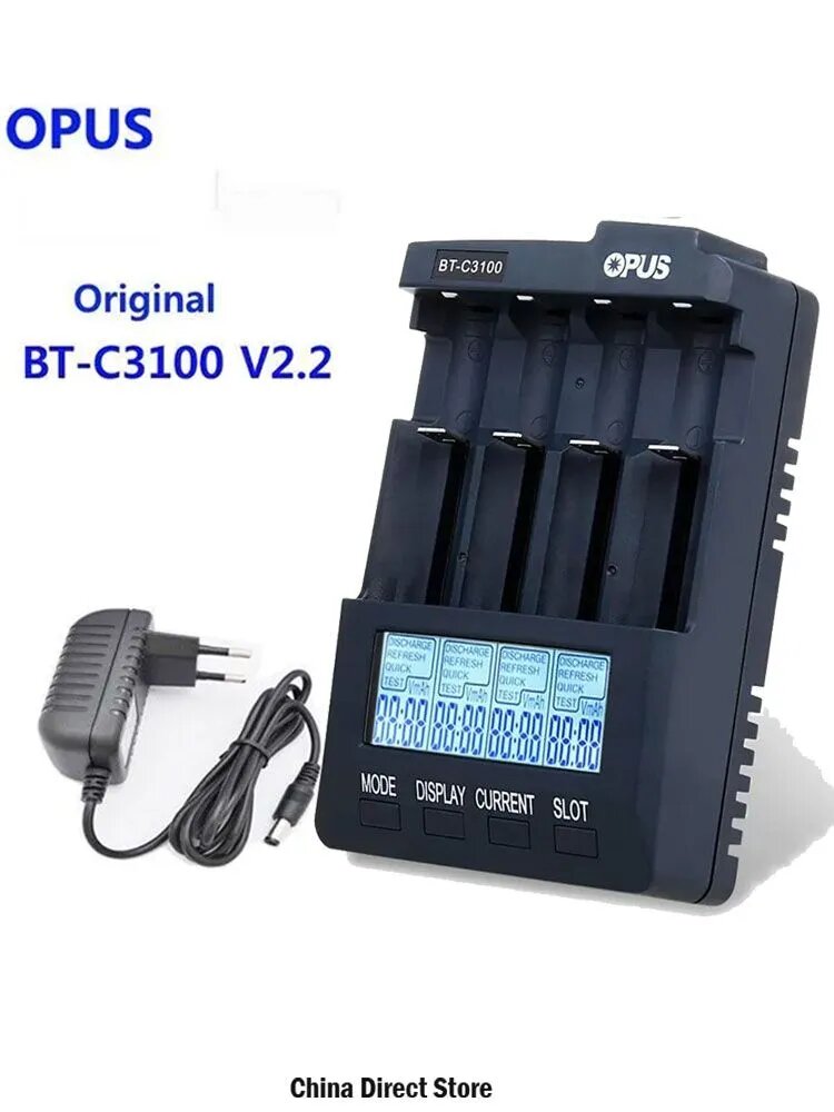 Feozel Зарядное устройство OPUS BT-C3100 V2.2 для фонаря, Темно-синий, ААА