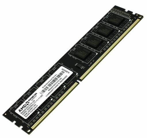 Оперативная память AMD Radeon DDR3 DIMM 1600Mhz, 4GB, 1 упаковка