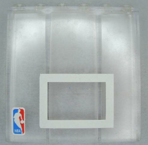 Деталь Lego 3754pb05 Brick 1 x 6 x 5 with White Rectangle and NBA Logo (Basketball Backboard) Pattern