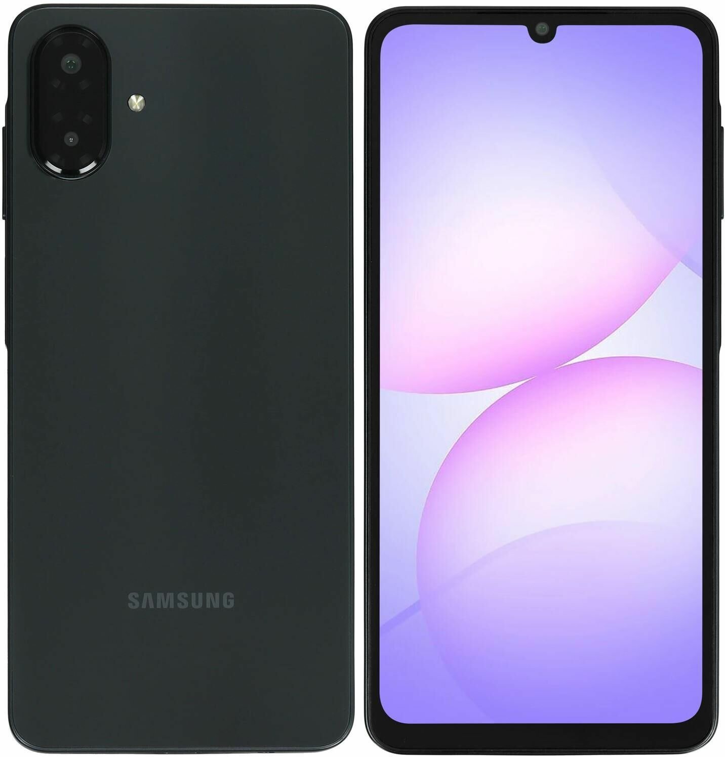 Смартфон Samsung Galaxy A07 6/128Gb черный SM-A075FZKHCAU