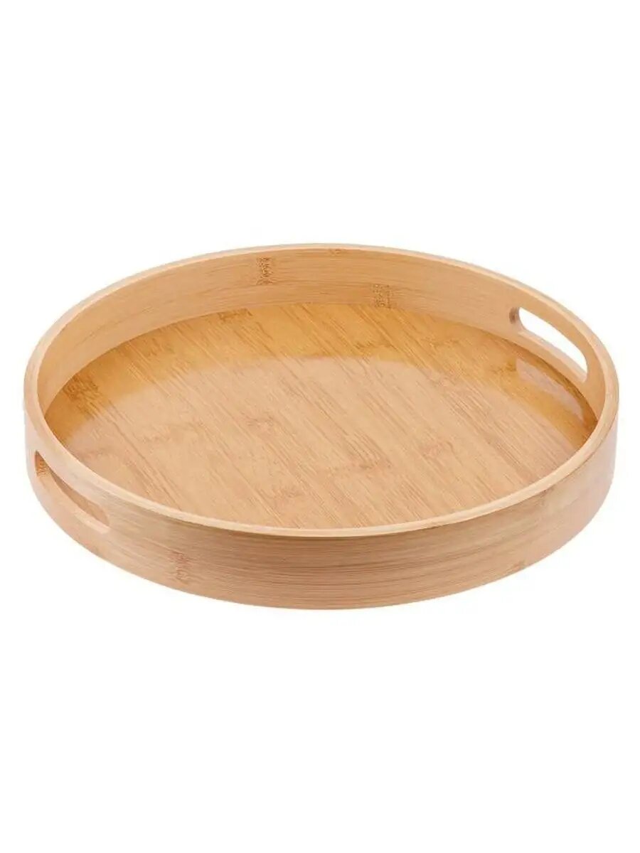 Поднос бамбуковый, круглый, 35см, BAMBOO, PERFECTO LINEA (38-350000) (38-350000)