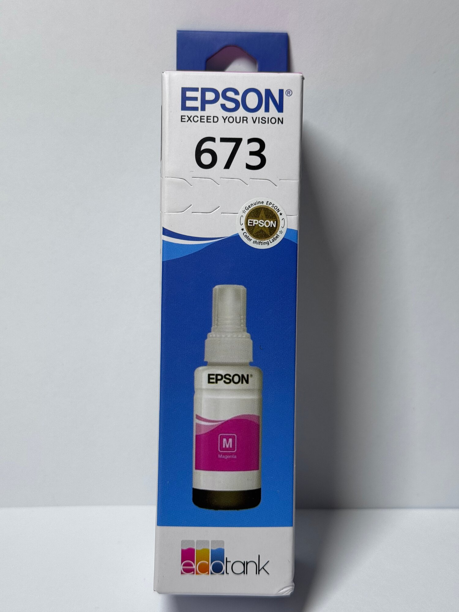 Чернила Epson C13T67334A, для Epson L1800, Epson L800, Epson L805, Epson L810, Epson L850, пурпурный, 1800 стр, 70 мл