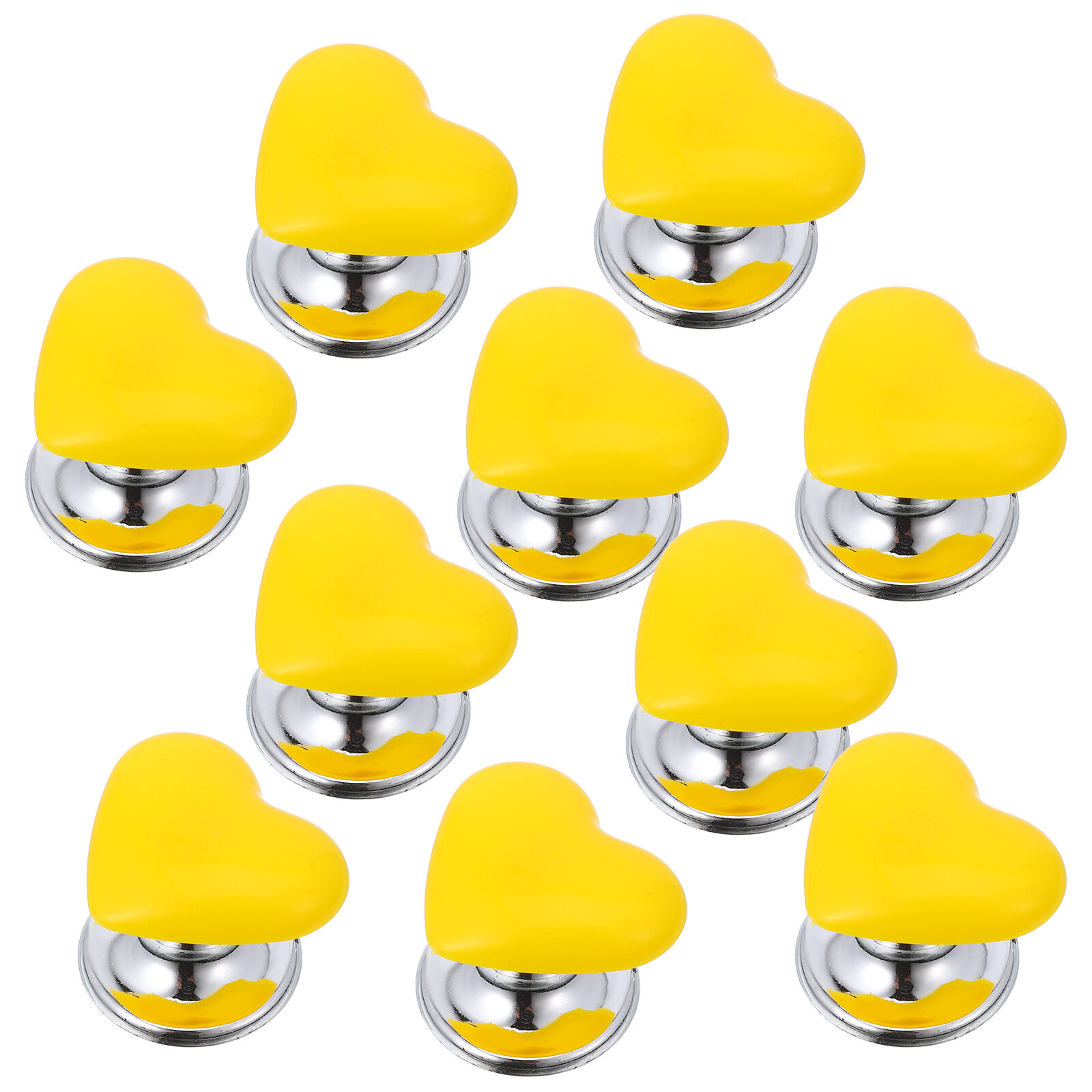Кнопка смыва унитаза в форме сердца, вспомогательное устройство для кнопки смыва бачка унитаза, 10 шт. (желтая кнопка смыва унитаза)