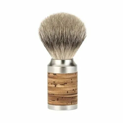 MUEHLE Помазок Rocca, барсучий ворс высшей категории Silvertip, сталь, береста 091 M 95