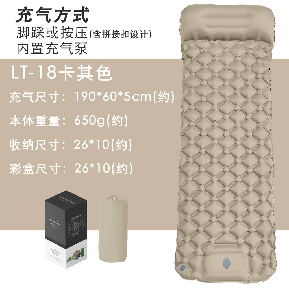Надувной матрас для кемпинга на открытом воздухе, военная раскладушка, надувной спальный коврик, с ножным приводом, новая модель, односпальный и двуспальный, надувной матрас из ТПУ с ромбовидной структурой.