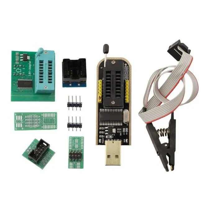 CH341A Программатор для микросхем BIOS, адаптер SOIC8/SOP8 в DIP8, совместим с чипами 24/25 серии и Intel