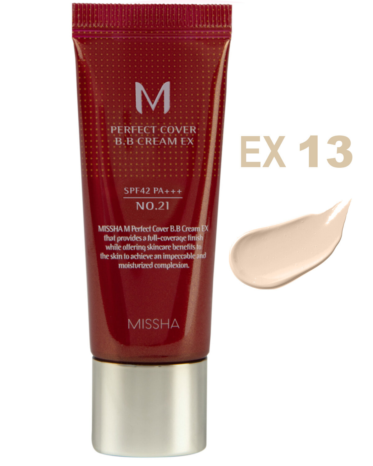 MISSHA Тональный BB крем тон 13 Молочно-бежевый Идеальное покрытие М Perfect Cover EX BB Cream SPF42 PA 20 мл