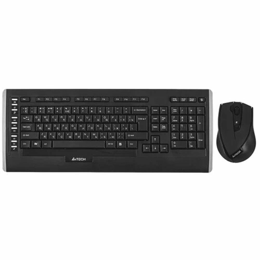 A4Tech Клавиатура и мышь 9300F, беспроводная, черный, USB (618555)