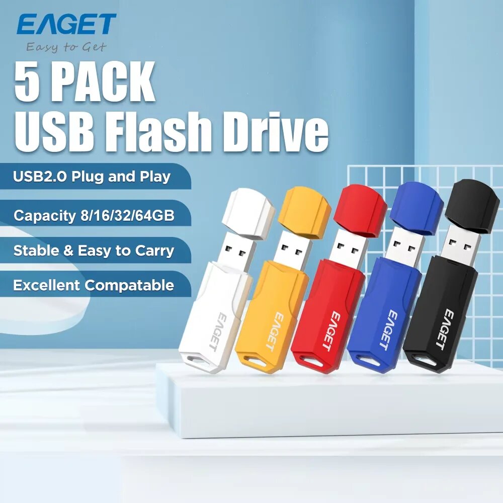 Eaget F5 USB-флешка 32 ГБ, 5 шт, цвет F8