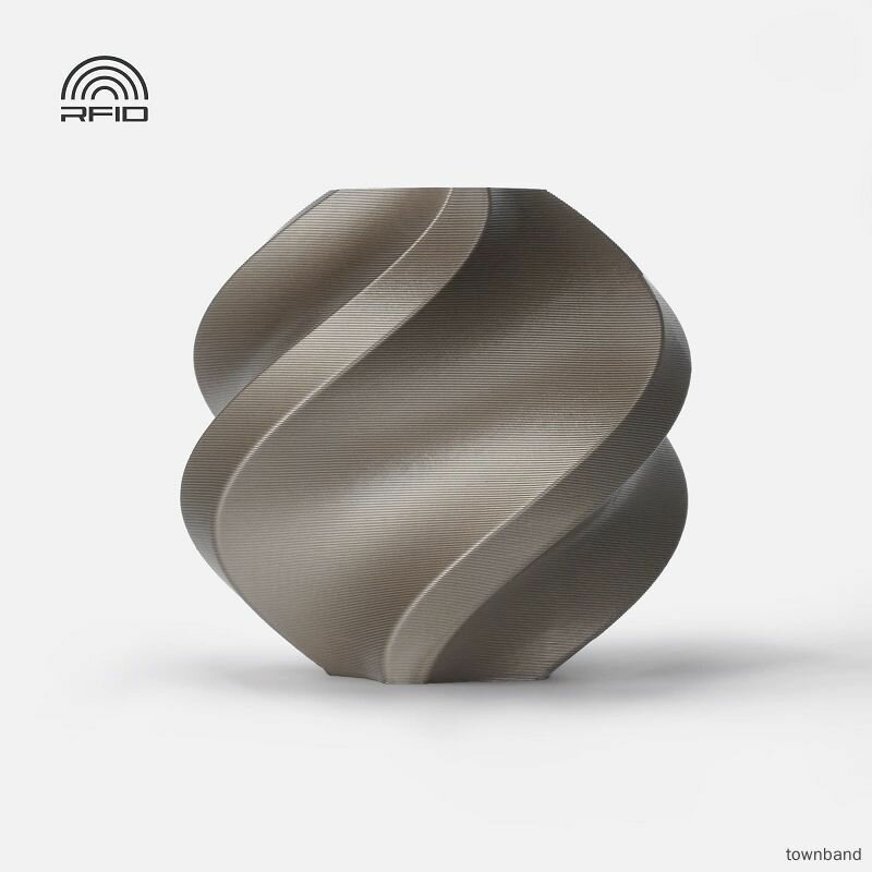 Bambu Lab PLA Metal металлический филамент для 3D-печати: высокая ударная вязкость, легкая печать, интеллектуальное распознавание параметров через RFID Iridium Gold 13400 1kg с катушкой