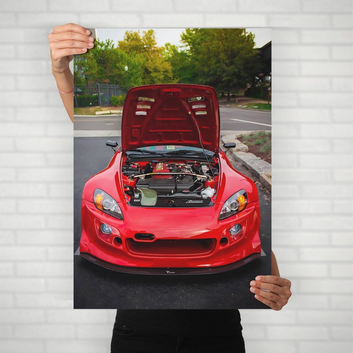 Плакат на стену для интерьера Культовые машины (Honda S2000 5) - Постер по легендарным и классическим ретро автомобилям формата А2 (42x60 см)