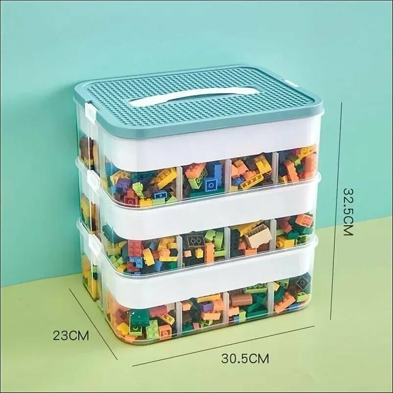 Органайзер для хранения Lego "Green Box", 30.5x23x32.5см, зеленый