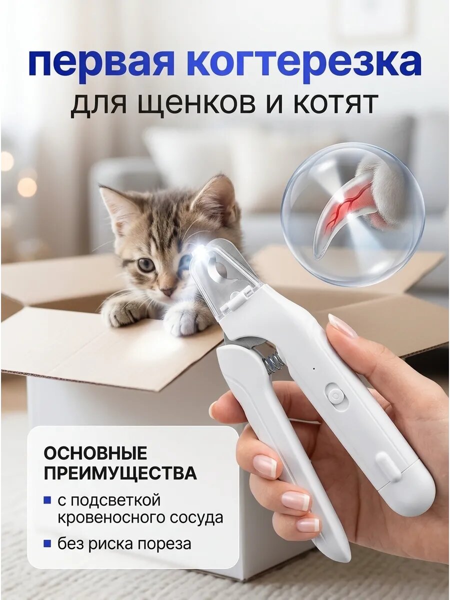Когтерезка для мелких пород с ограничителем|