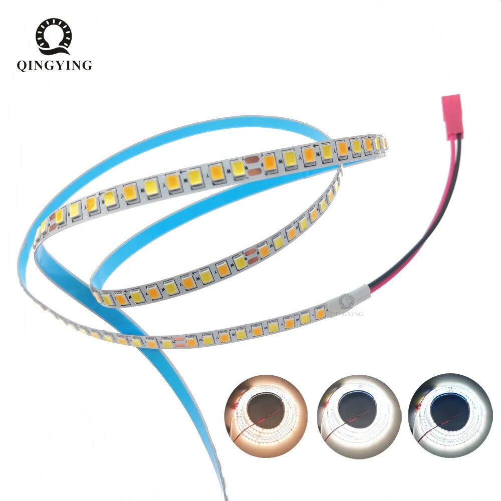 Двухцветная светодиодная лента QINGYING SMD2835 200D/m 5B10C 3 метра