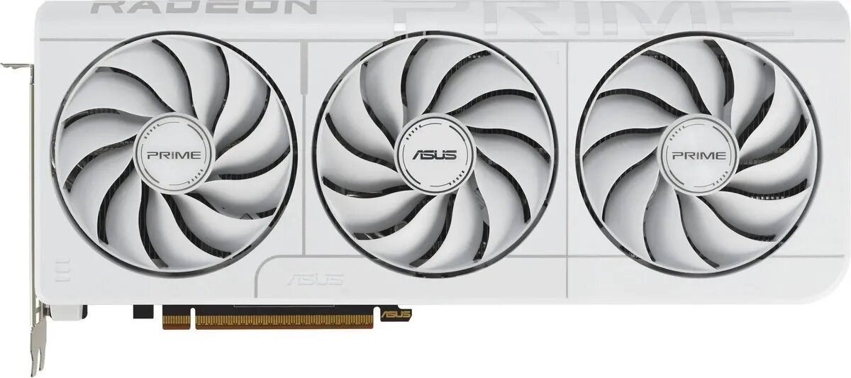 Видеокарта ASUS AMD Radeon RX 9070XT PRIME-RX9070XT-O16GWHITE 16ГБ PRIME, GDDR6, OC