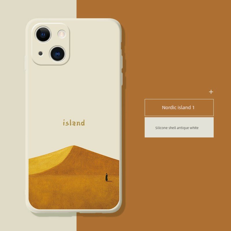 Чехол для iPhone 11 Pro Max из силикона, античный белый, арт-дизайн северного острова №1