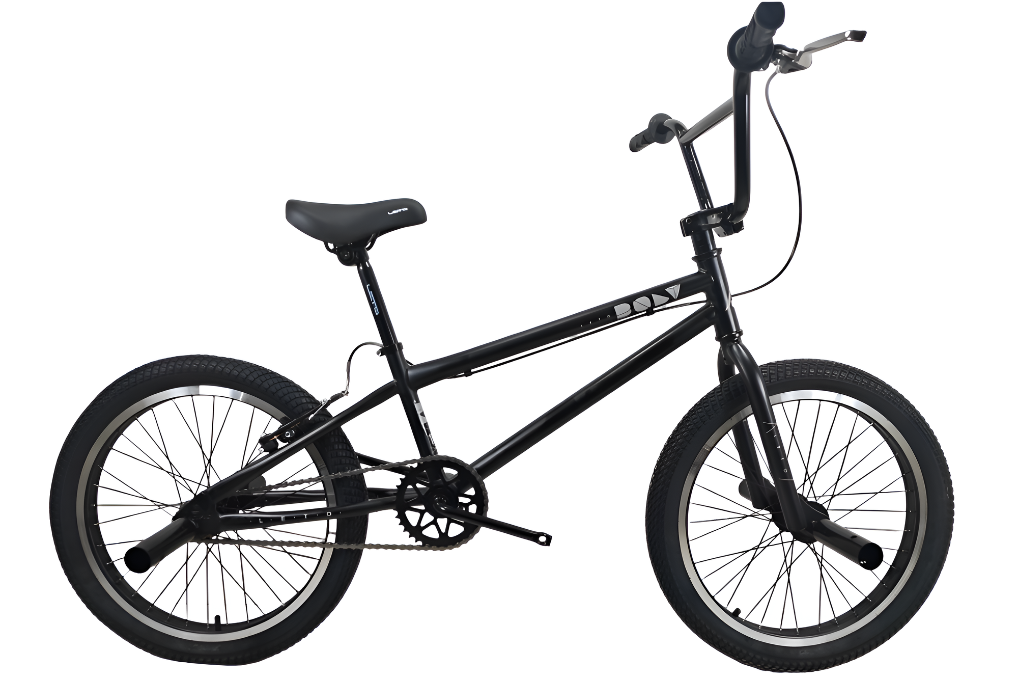 Велосипед 20" LETO BOLT, сталь, 11", BMX, черный, Материал рамы-сталь