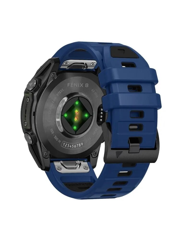 22/26MM Двухцветный Силиконовый Ремешок для Garmin Fenix 8 E 7 (47 мм) 7X Epix Pro (51 мм)/ Enduro 3 2/tactix 7/Forerunner 955 965 Браслет